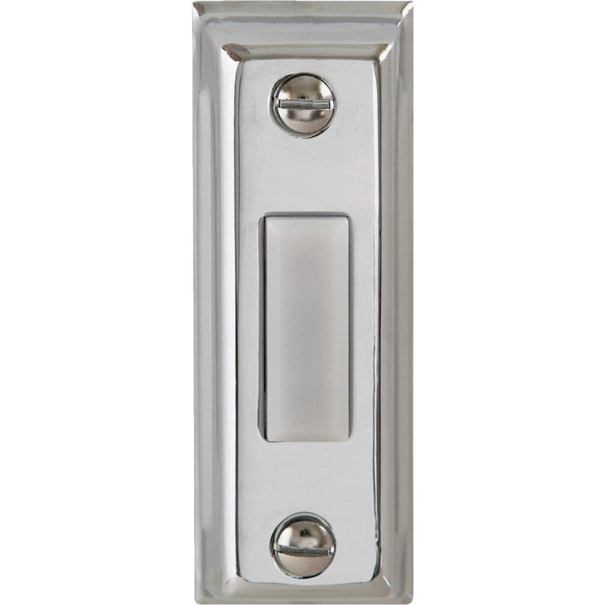 IQ America Wired Silver Rectangular Design Lighted Doorbell Push-Button ...